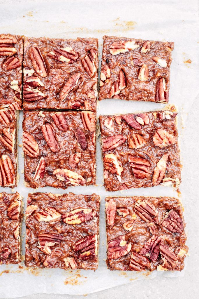 Sticky Pecan Squares - The Little Green Spoon