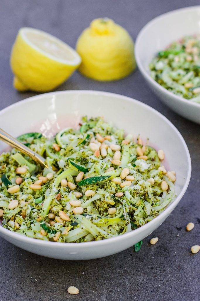 Warm Broccoli, Courgette & Lemon Salad - The Little Green Spoon