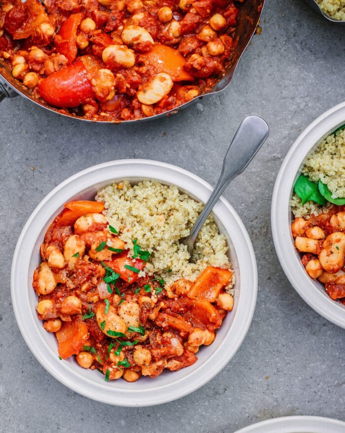 Quick Chickpea Bean Stew - The Little Green Spoon